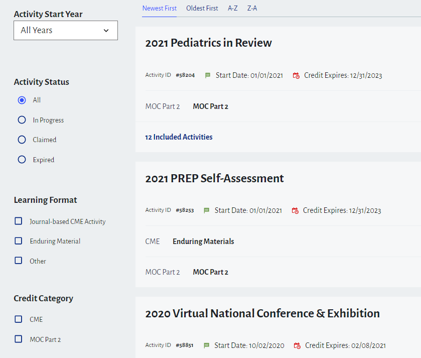 MOC Credit | Journals Gateway | American Academy of Pediatrics