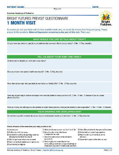 Bright Futures Toolkit Summary of Changes | Bright Futures Toolkit ...