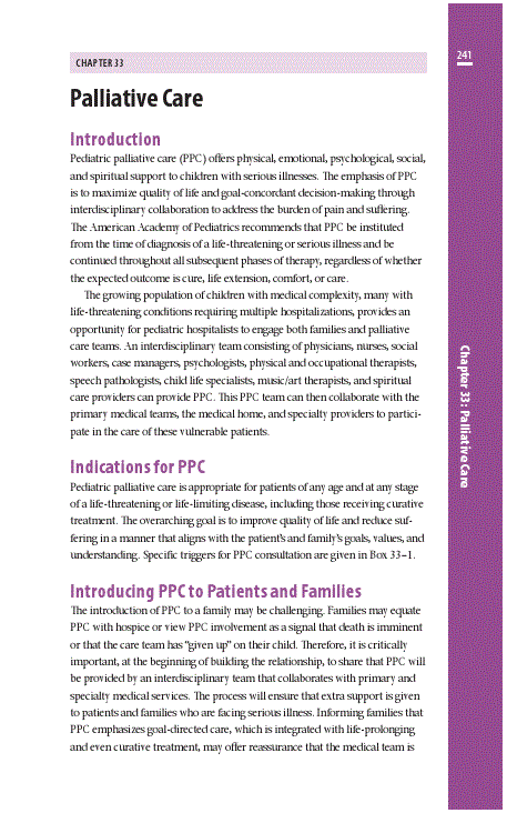 Palliative Care | Caring for the Hospitalized Child: A Handbook of ...