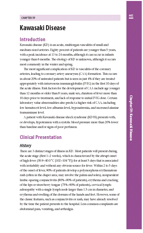 Kawasaki Disease | Caring for the Hospitalized Child: A Handbook of ...