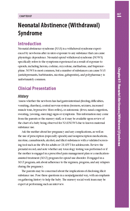 Neonatal Abstinence (Withdrawal) Syndrome | Caring for the Hospitalized ...