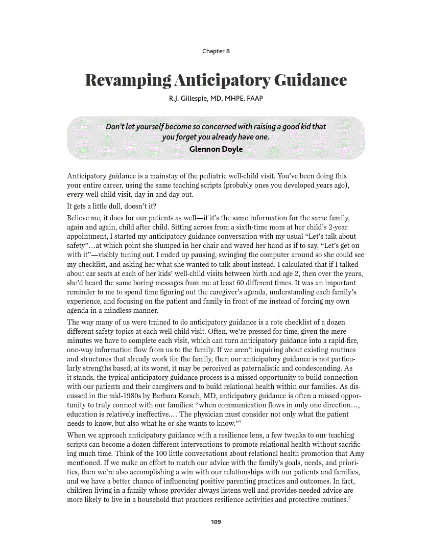 Revamping Anticipatory Guidance | The Trauma-Informed Pediatric ...