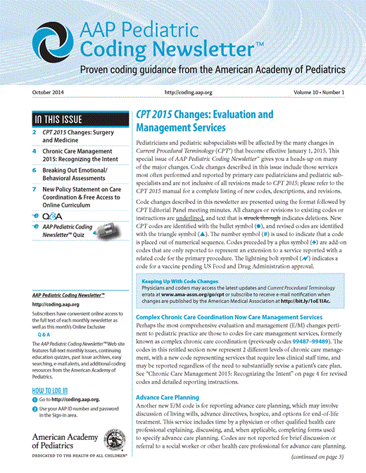 CPT 2015 Changes: Surgery and Medicine (Online Exclusive) | AAP ...