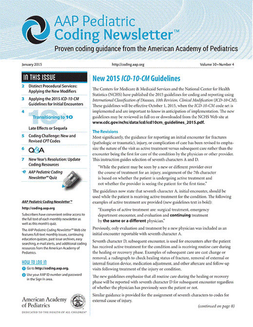 Applying the 2015 ICD-10-CM Guidelines for Initial Encounters | AAP ...