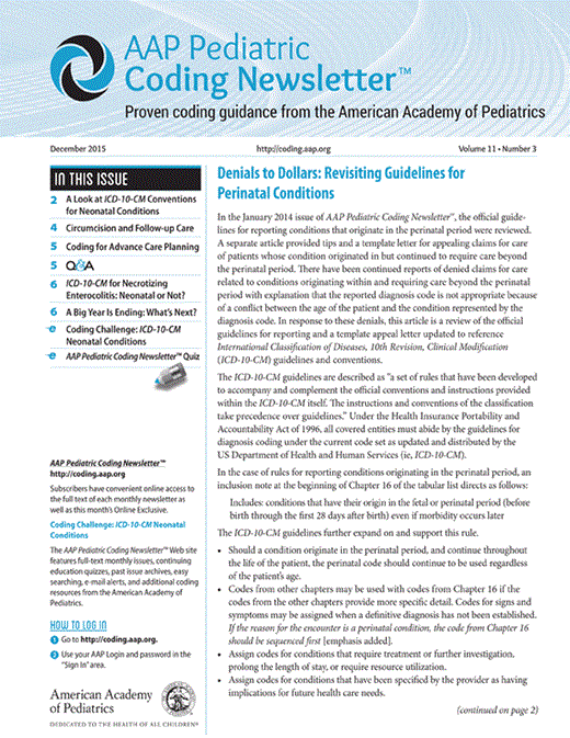 Coding Challenge: ICD-10-CM Neonatal Conditions (Online Exclusive ...