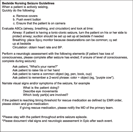 A Standardized Protocol to Improve Acute Seizure Management in ...