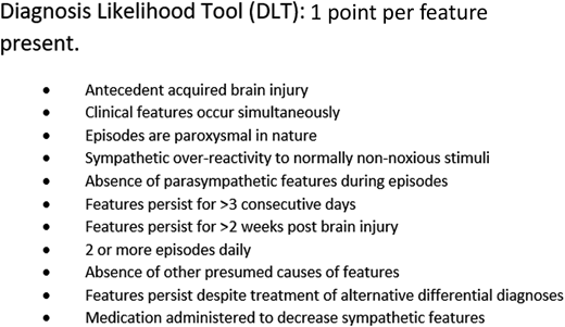 Paroxysmal Sympathetic Hyperactivity: Development of a Pediatric ...