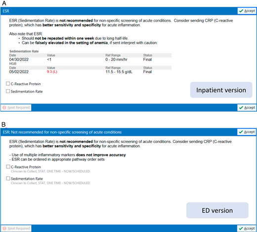 Reducing Erythrocyte Sedimentation Rate Ordering: De-implementation and ...