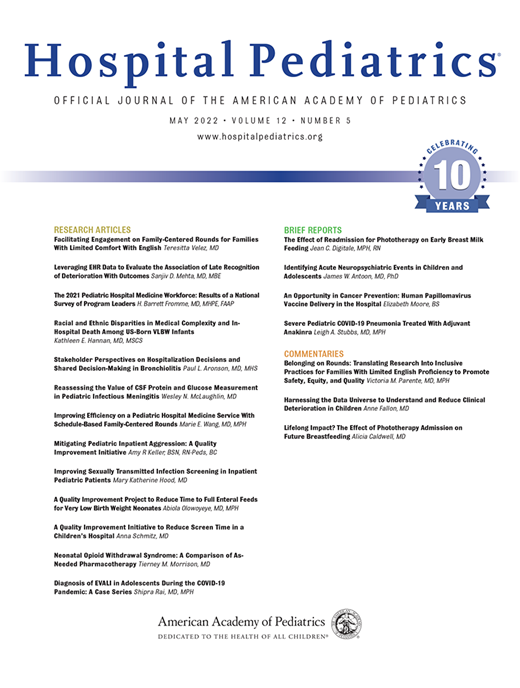 The 2021 Pediatric Hospital Medicine Workforce: Results of a National Survey of Program Leaders ...