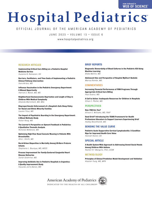 Adolescent Use and Perspective of Hospital MyChart Bedside | Hospital Pediatrics | American ...