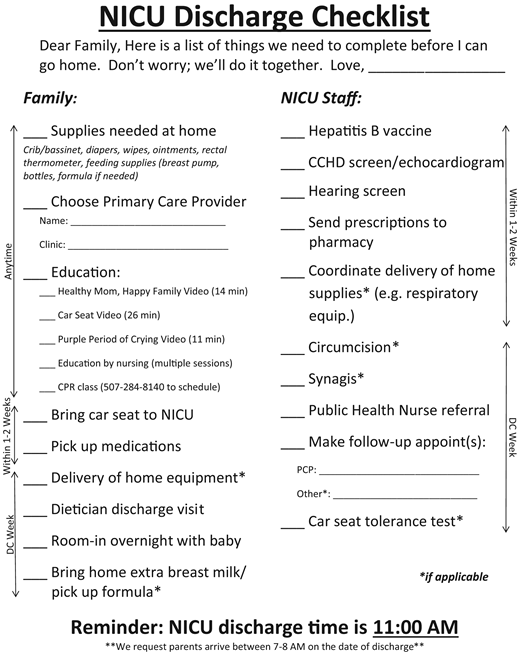 Improving the Timeliness and Efficiency of Discharge From the NICU ...
