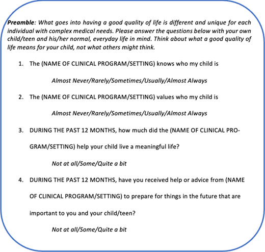 Measuring What Matters to Children With Medical Complexity and Their ...