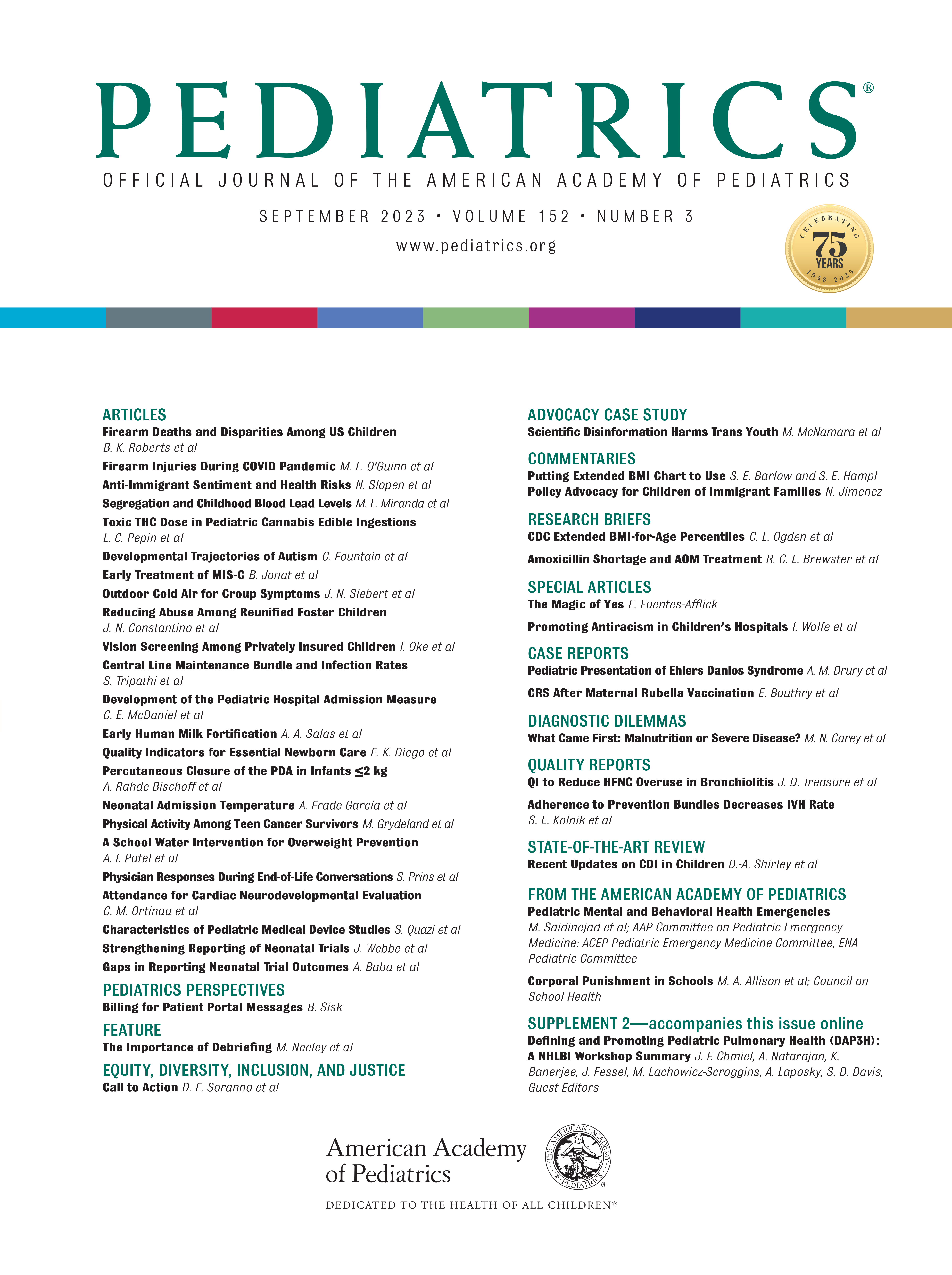 Volume 152 Issue 3 | Pediatrics | American Academy of Pediatrics