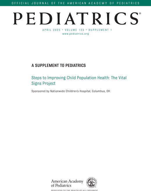 Steps to Improving Child Population Health: The Vital Signs Project ...